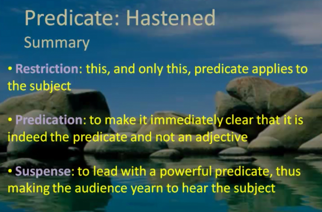 Fronted Khabar - Hastening the Predicate and Delaying the Subject